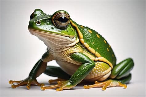 European Tree Frog Hyla Arborea Isolated On Solid Colour Background Ai Generative Stock