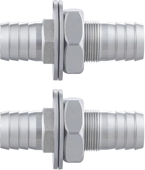 Enochs Land 38 Hose Barb Thru Bulk Bulkhead Fitting304 Stainless