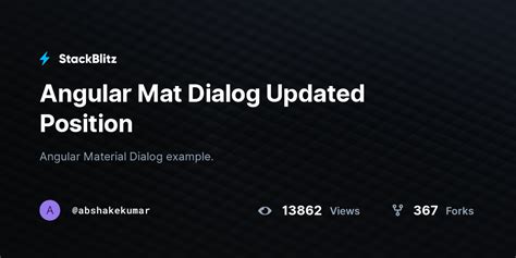 angular mat dialog updated position stackblitz