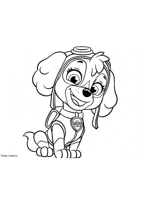 Skye From Paw Patrol 2 Coloring Page