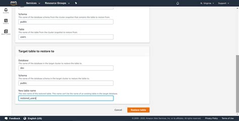 Restore Tables In Aws Redshift Clusters