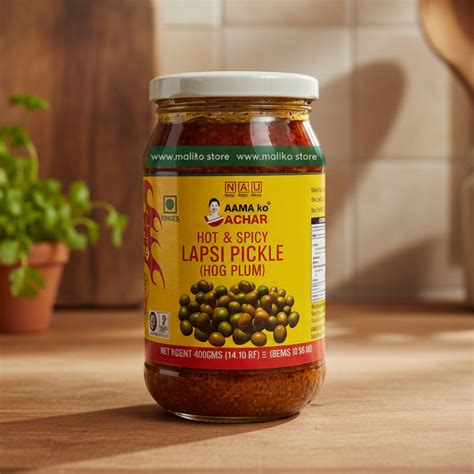 Hot And Spicy Lapsi Pickle Aama Ko Achar Nepali Plum Pickle 380g Mall Ko