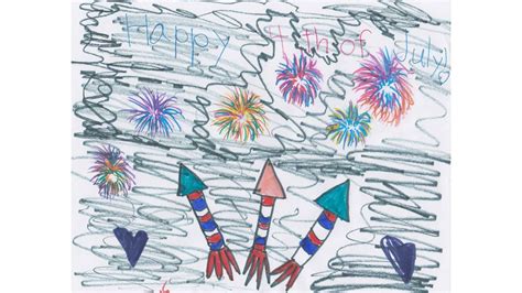 Happy 4th Of July How To Draw Fireworks 🎉 Drawing And Coloring Youtube
