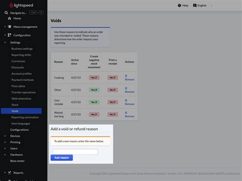 Understanding Void Reasons Lightspeed Restaurant K Series
