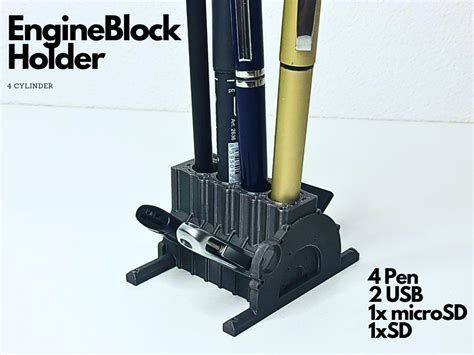 Engine Block Pen Holder Usb Sd Microsd By Stenly G Makerworld Download Free 3d Models