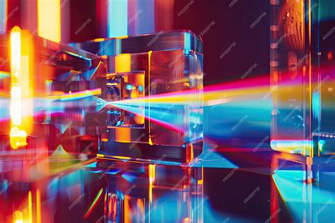 Light Refraction Demonstrated With Prisms And Lasers Premium Ai