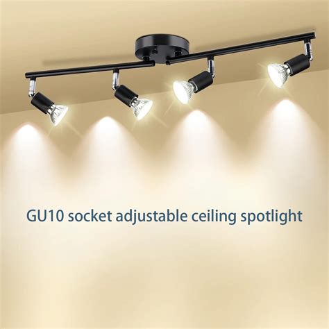 Gu10 Track Lighting Fixture Focus Iii 200cm 4 Spots Gu10 Track