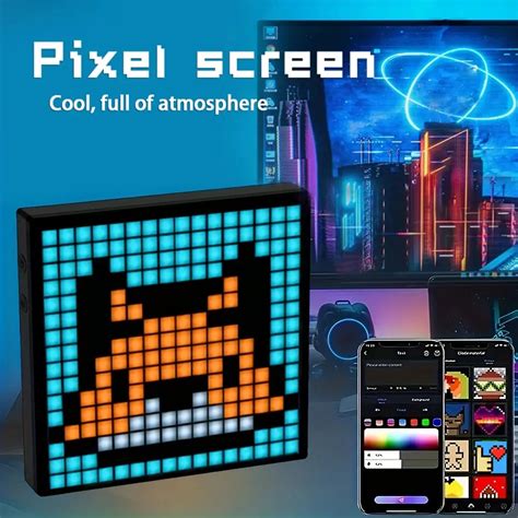 Led 픽셀 디스플레이 앱 제어 프로그래밍 가능한 야간 조명 Diy 텍스트 패턴 애니메이션 홈 장식 침실 게임 룸 바