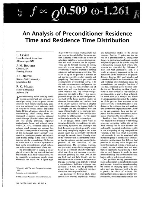 Pdf An Analysis Of Preconditioner Residence Time And Residence Time
