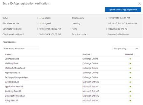 Entra ID App Registration Docusnap Documentation Docusnap Docs
