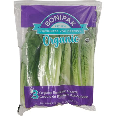 Bonipak Romaine Hearts Organic 3 Ct Delivery Or Pickup Near Me