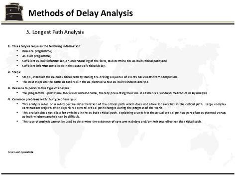 Methods Of Delay Analysis November Methods