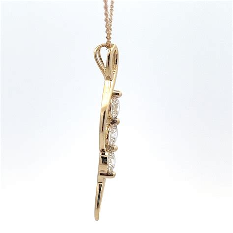 10k Yellow Gold 100cttw Lab Grown Diamond Pendant Necklace 18 Dana