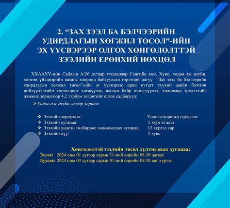 ЖИЖИГ ДУНД ҮЙЛДВЭРИЙГ ХӨГЖҮҮЛЭХ САНГААС 2024 ОНД ХӨНГӨЛӨЛТТЭЙ ЗЭЭЛ ОЛГОХ ТӨСЛИЙН МАТЕРИАЛЫГ