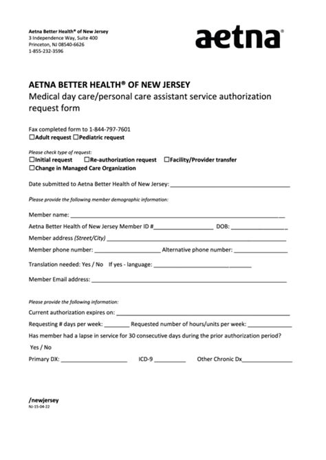Top 6 Aetna Prior Authorization Form Templates Free To Download In Pdf