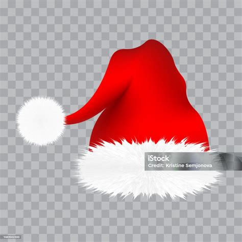 투명 한 배경에 고립 된 산타 클로스 모자 벡터 일러스트 12월에 대한 스톡 벡터 아트 및 기타 이미지 12월 개인 장식품 겨울 Istock
