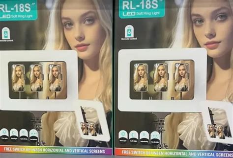 Aro De Luz Rectangular Para Colocar Hasta 3 Celulares Negro Variedad