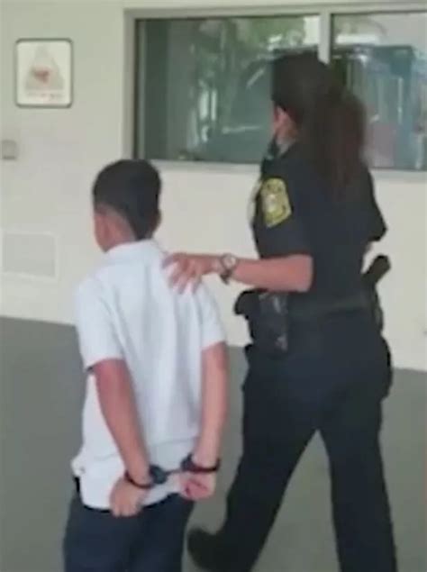 Distraught Mum Cries As Son 7 Handcuffed By Police After He Punched