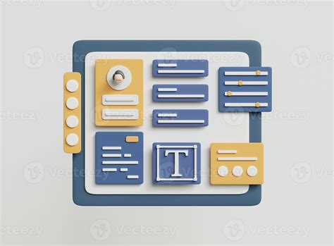 web ui ux design concept 3d web development and interface design seo