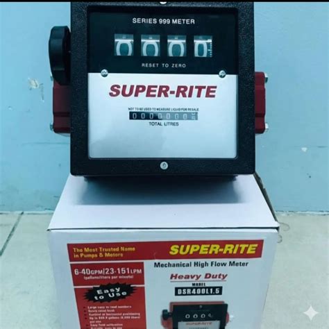 Jual Flowmeter Super Rite 1 5 Inch 4 Digit Original Meteran Solar 1 5