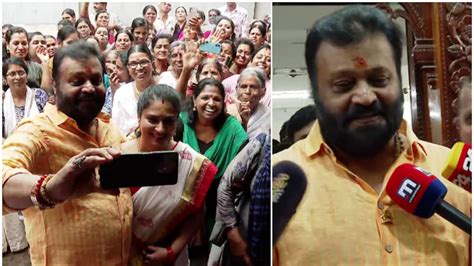 Suresh Gopi and his wife Radhika at attukal pongala 2025 സുരേഷ് ഗോപിയും ...
