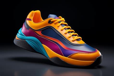 Premium Ai Image A Sleek And Modern Sports Shoe With Vibrant Colors