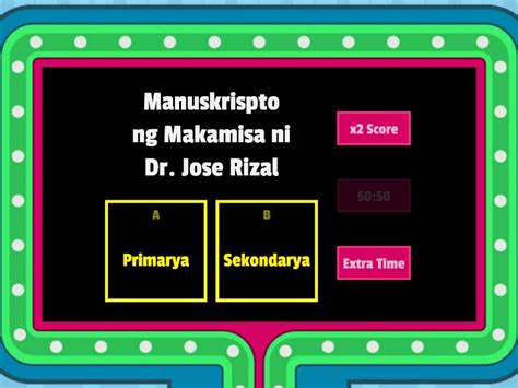 Mapa Vs Globo Primarya Vs Sekondarya Fossil Vs Artifacts Gameshow Quiz