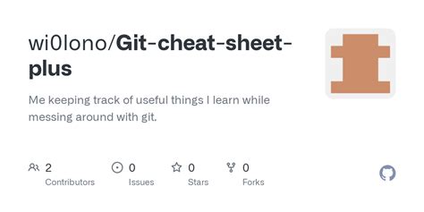Github Wi0lono Git Cheat Sheet Plus Me Keeping Track Of Useful Things I Learn While Messing