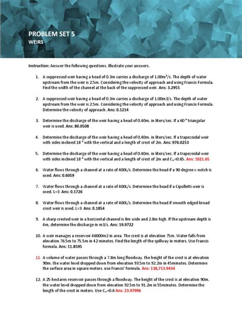 problem set 5 with corrections pdf pdf environmental engineering