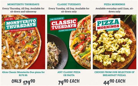 Panarottis Specials And Tuesday And Thursday Special
