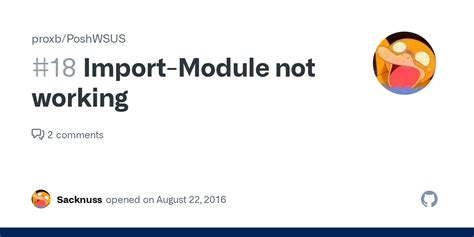 Import Module Not Working · Issue 18 · Proxbposhwsus · Github
