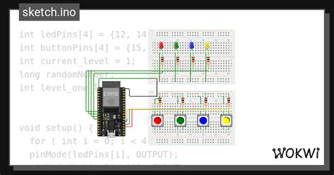 Led Memory Game Wokwi Esp32 Stm32 Arduino Simulator Led Memory Game Wokwi Esp32 Stm32 Arduino Simulator