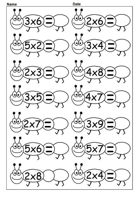 Math Times Tables Worksheets Printable