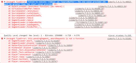 Fail To Remove On Sourcebuffer Playing Hls Stream · Issue 6835 · Videojsvideojs · Github