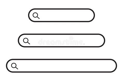 Search Bar Icon Multiple Search Fields Web Input Variations Vector