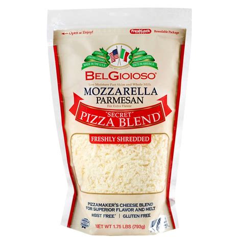 Belgioioso Mozzarella Parmesan Pizza Shredded Cheese Blend 1 75 Lb