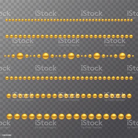 다른 모델과 골드 구슬의 형태 구슬의 현실적인 이미지 벡터 일러스트레이션 0명에 대한 스톡 벡터 아트 및 기타 이미지 0명 갈란드 장식품 개체 그룹 Istock