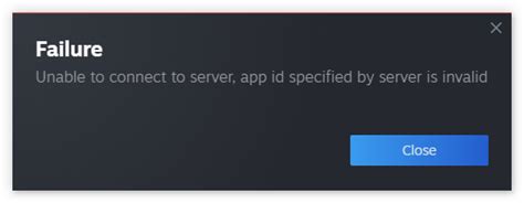 Unable To Connect To Server App Id Specified By Server Is Invalid Pc
