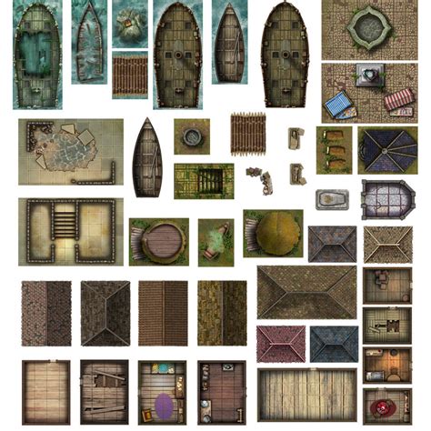 Buy Box Of Adventure RPG Maps Tokens Coast Of Dread LokeBattleMats Roleplaying Games