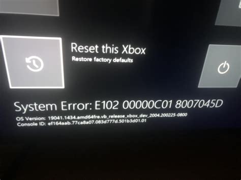 Possibly Bricked My Console I Have Reset The Console Not Including