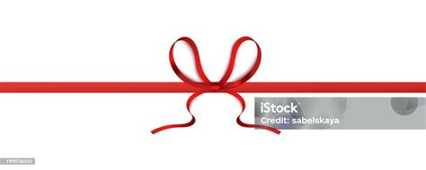 아름 다운 활 현실적인 벡터 일러스트에 묶여 빨간 섬유 리본 격리 3차원 형태에 대한 스톡 벡터 아트 및 기타 이미지 3차원 형태 개념 공단 Istock