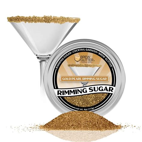 Gold Pearl Cocktail Rimming Sugar Crafted Barware