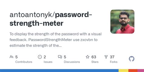 GitHub Antoantonyk Password Strength Meter To Display The Strength Of The Password With A