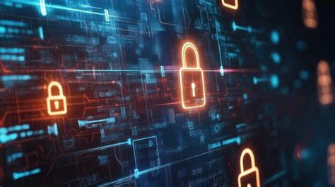 cybersecurity digital lock and key protection premium ai generated image