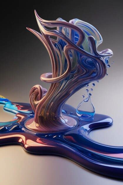 Fluid Object And Realistic Liquid Effects Premium Ai Generated Image