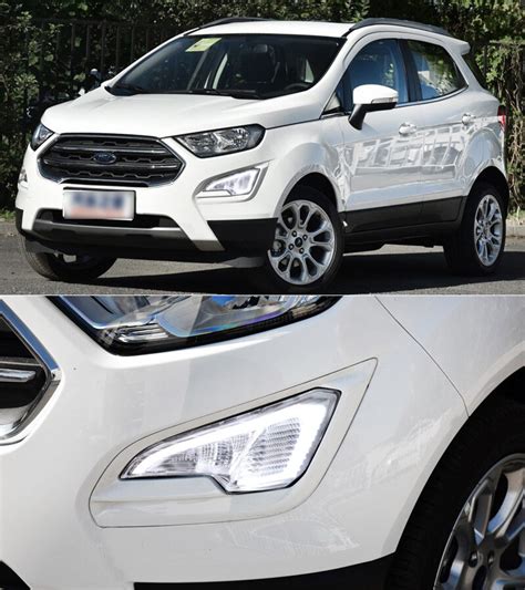 Pair Led Drl Daytime Running Driving Fog Light Lamp For Ford Ecosport
