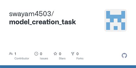 Github Swayam4503modelcreationtask