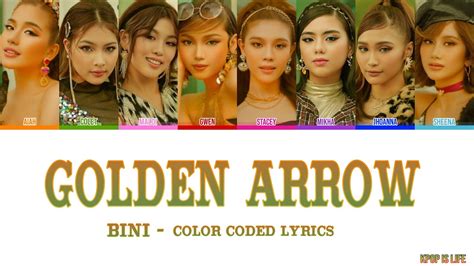 Bini Golden Arrow Color Coded Lyrics Youtube