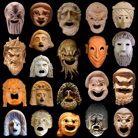 Ancient Greek Theater Masks The Ancient Greek Term For A Mask Is
