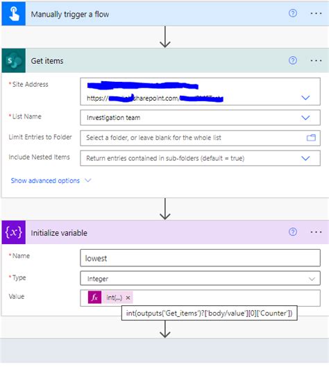 Power Automate Sharepoint List Composeget Item Operation Error